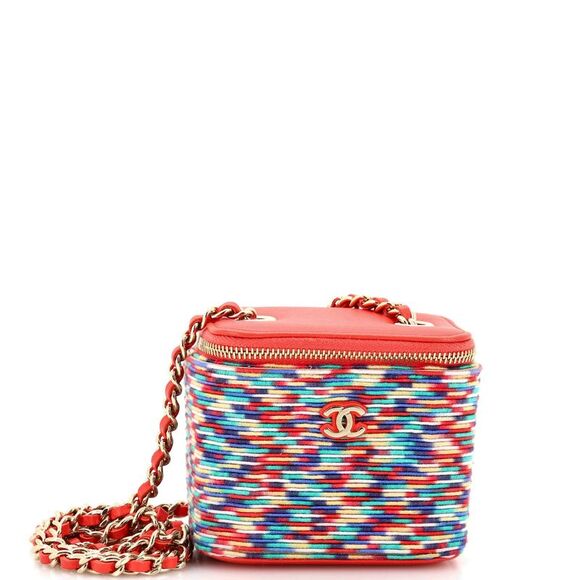 CHANEL | Bags | Chanel Classic Vanity Case With Chain Multicolor ...